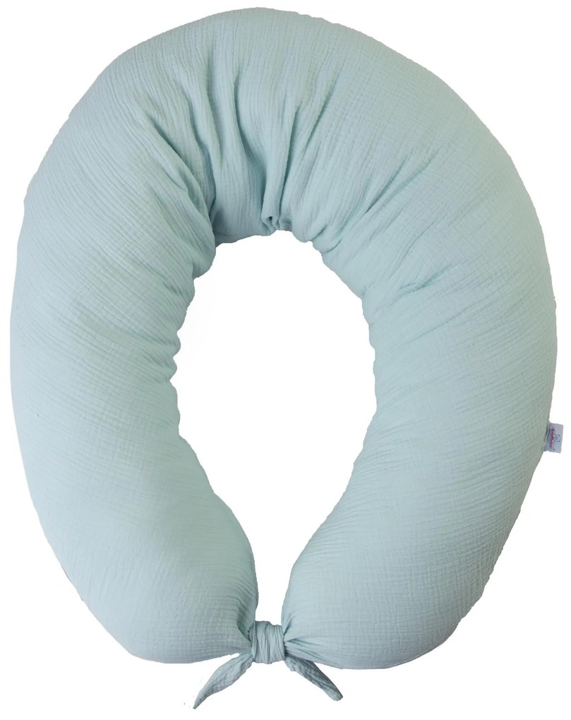 Baby Matex Kojící polštář MOON MUSLIN 260 cm tyrkysová