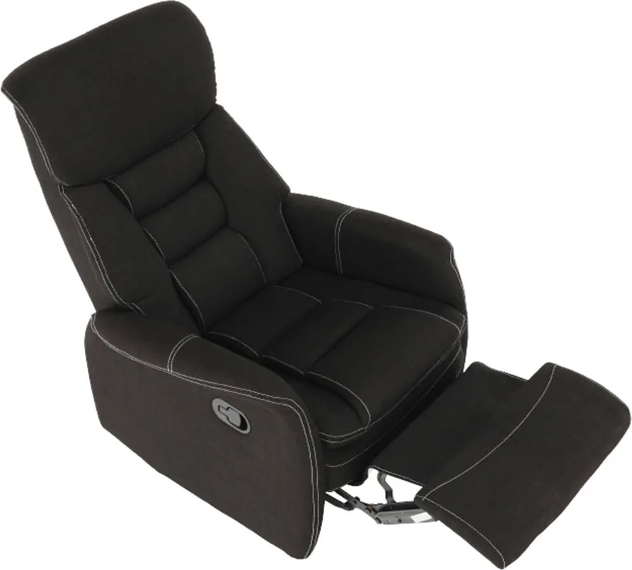 Relaxační křeslo, látka, KOMFY