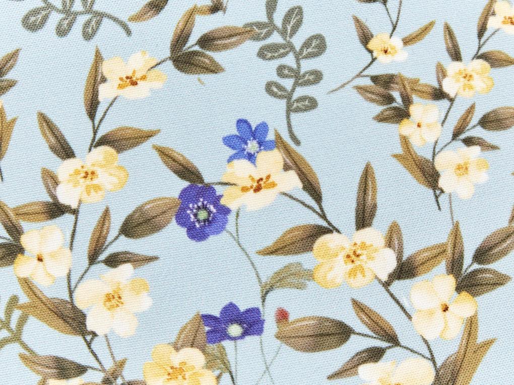 Sada 2 zahradních polštářů s květinovým vzorem ⌀ 40 cm modré VALLORIA Beliani