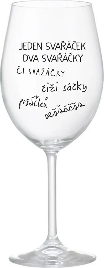 SVAŘÁČEK - čirá sklenice na víno 350 ml