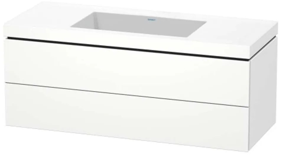 Duravit L-Cube - Skříňka s umyvadlem 50x120x48 cm, 2 zásuvky, bílá mat LC6929N1818