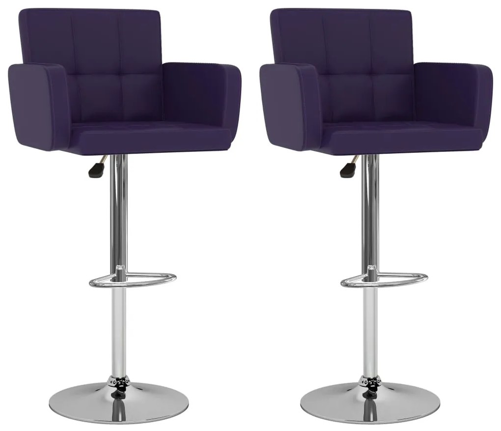 323661 vidaXL Barové stoličky 2 ks fialové umělá kůže
