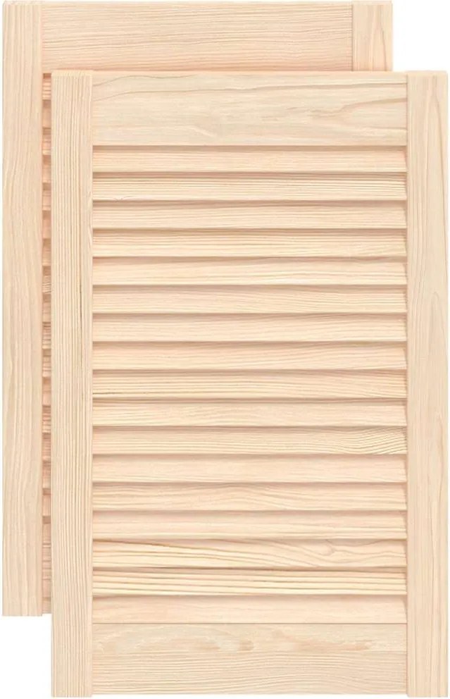 Nábytková dvířka lamelový design 2 ks 61,5 x 39,4 cm borovice 151116