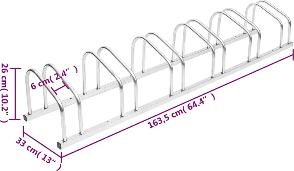 vidaXL Stojan na kola pro 6 kol ocel [154421] Barva: Černá