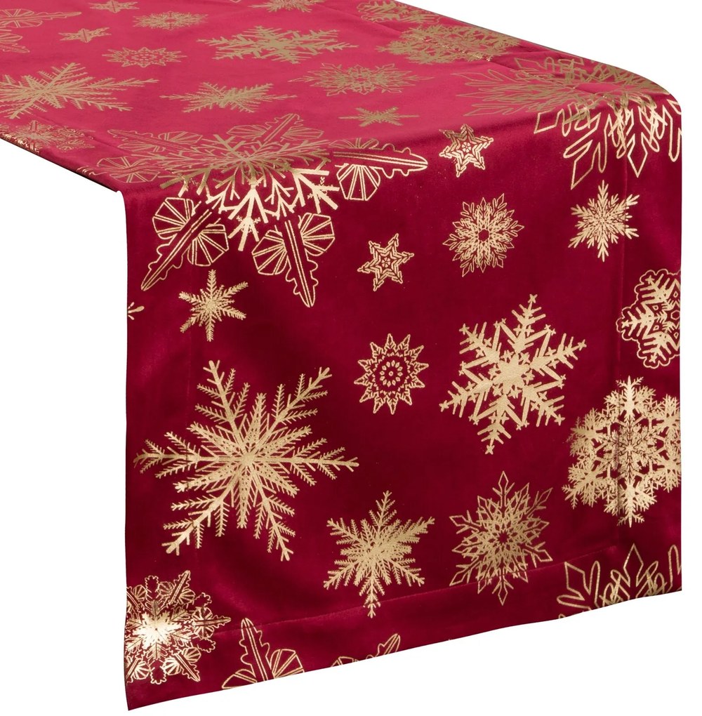 VÁNOČNÍ BĚHOUN NA STŮL JOY4 40X140 CM VZOROVANÝ