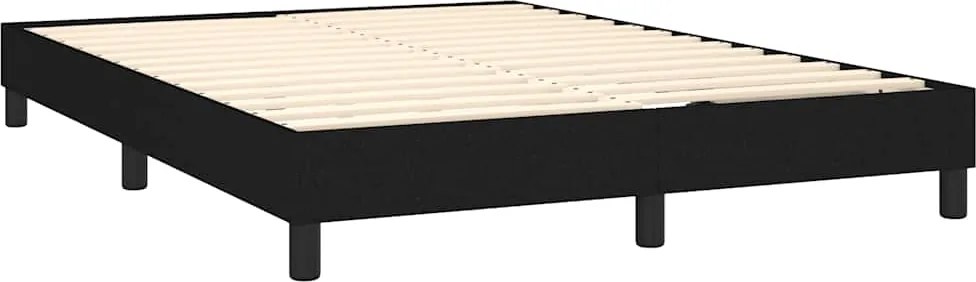 Box spring postel s matrací a LED černá 140x200 cm textil 3133079