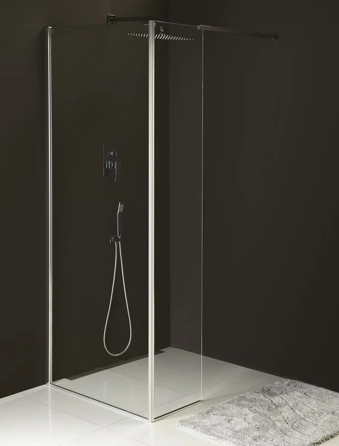 Polysan Modular Shower stěna 90 x 200 cm k instalaci na zeď pro připojení pevného panelu sklo čiré MS2A-90