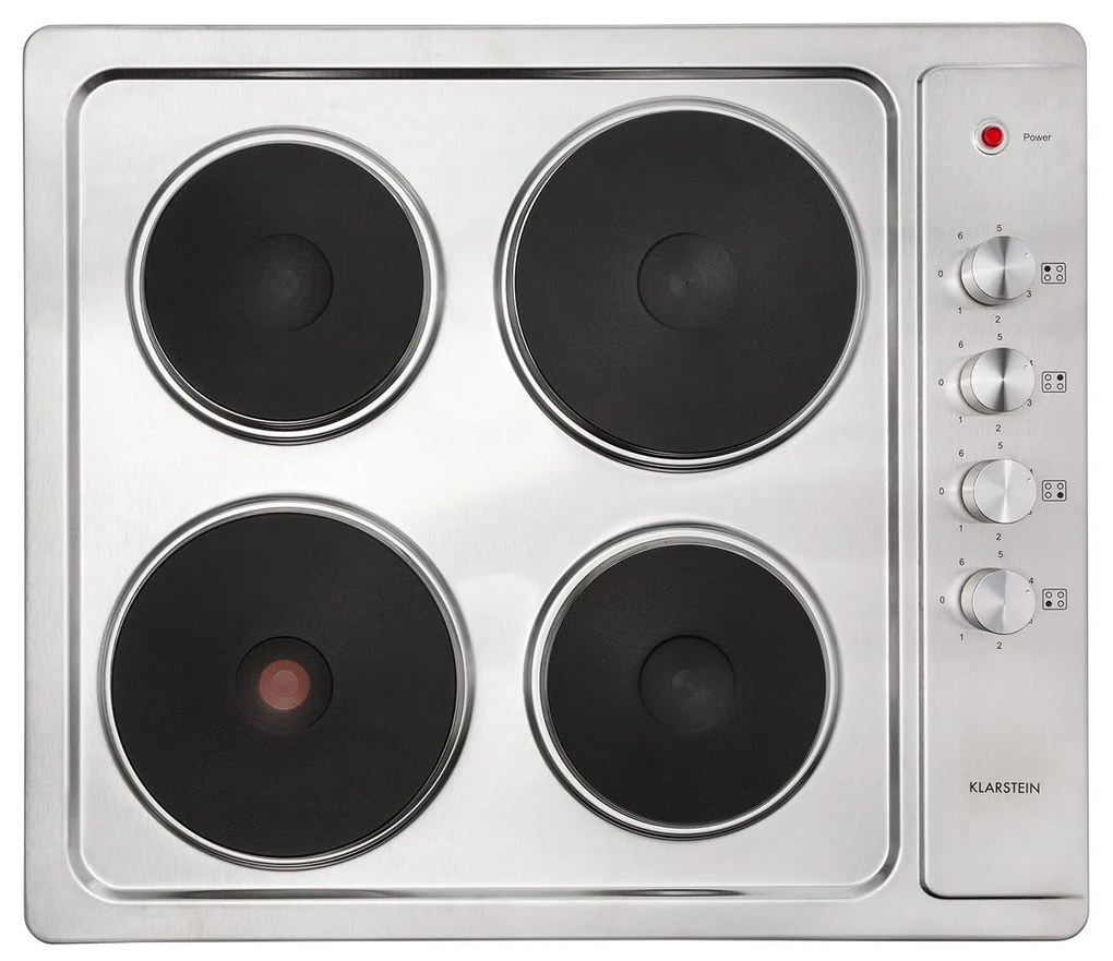 Klarstein Appetito 4 elektrická varná deska 4 plotýnky 6 stupňů 5500 watt nerezová ocel