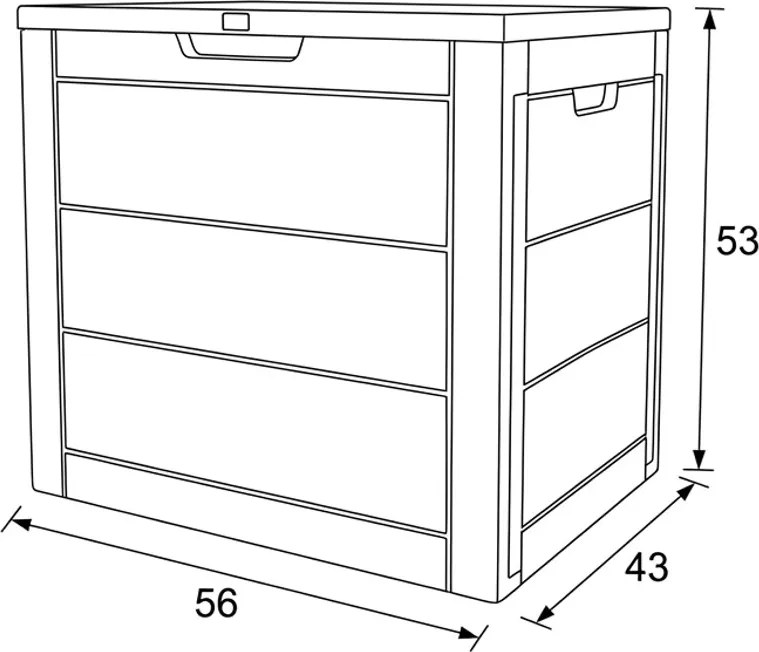 Plastový zahradní úložný box PAPER - béžový