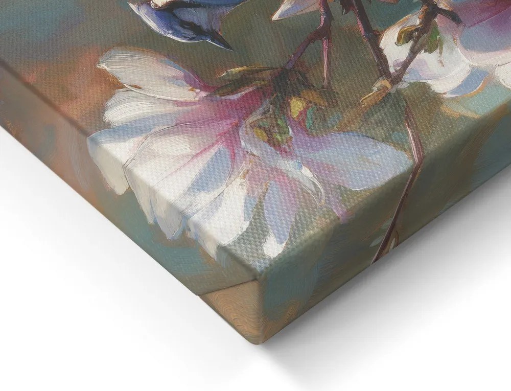 Tištěný obraz na plátně 32x32 cm Bluejay & Blossom – Styler