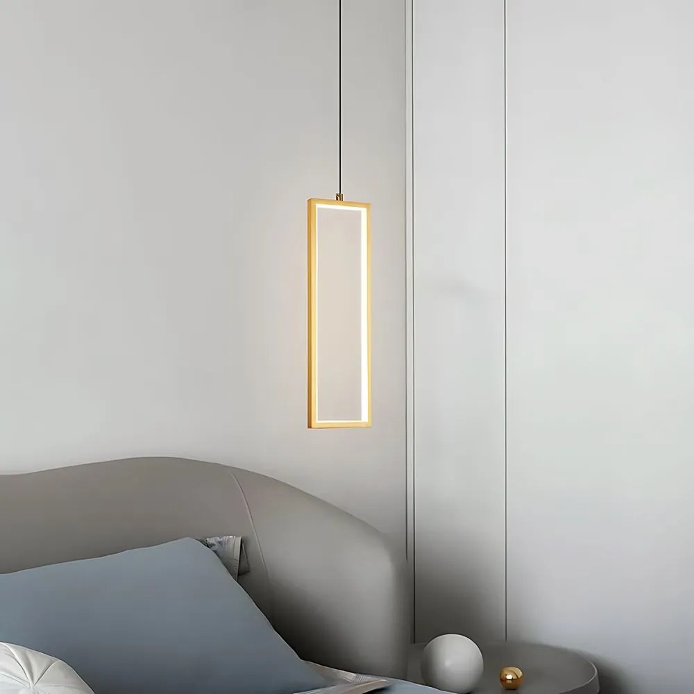 Toolight Závěsné moderní LED osvětlení Rectangle D96 LHJ084-1CP zlaté