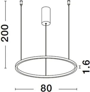 Závěsné LED svítidlo NOVA LUCE TARQUIN 46W 3000K 9345605 stmívatelné Triac