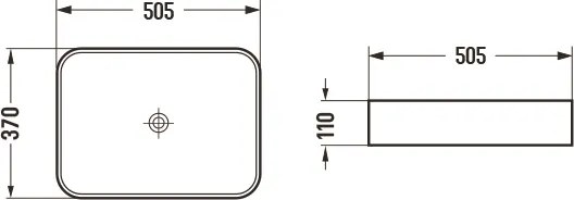 Mexen Vena, umyvadlo na desku 50 x 37 cm, bílá, 22195000