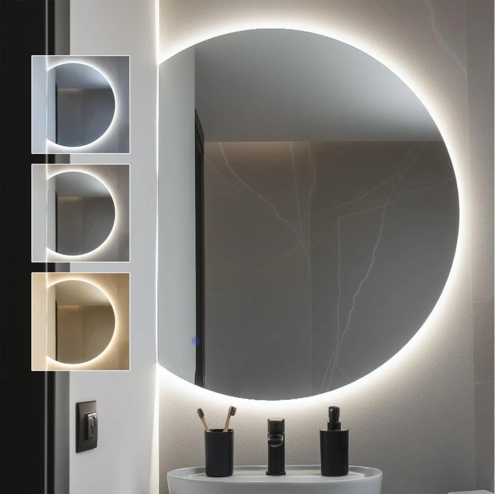 Brilagi - LED Koup. zrcadlo MEZZO LED/25W/230V 80x70 cm IP44 CRI 90 stmív. +CCT