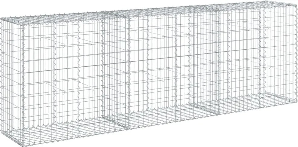 Gabionový koš s víkem 300 x 50 x 100 cm pozinkované železo 3295144