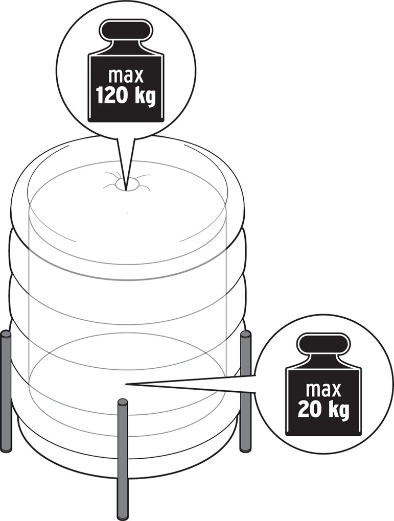 Tchibo - Taburet s úložným prostorem - barva: černá