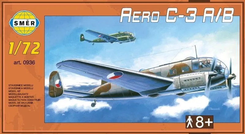 Plastikový model směr model kit 0936 letadlo – aero c-3 a/b