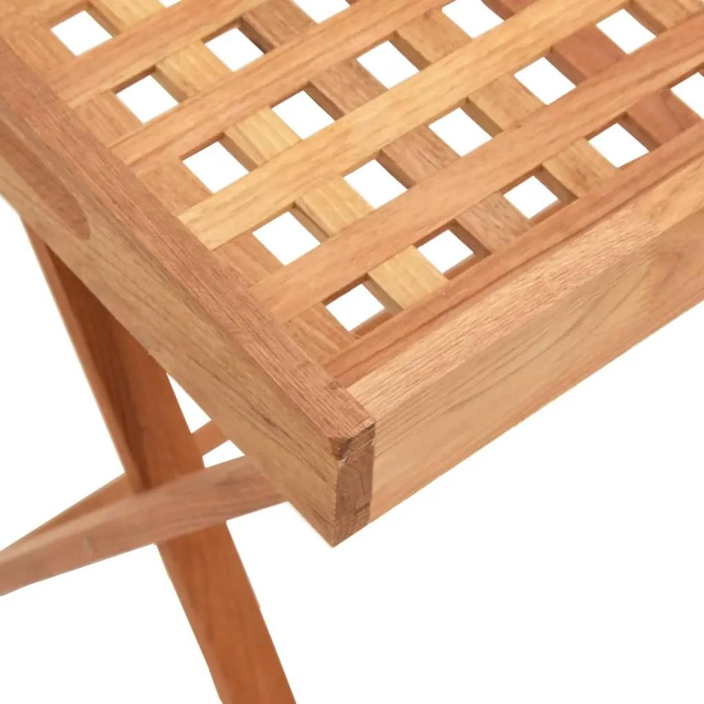 Skládací stolek s podnosem 52x36x56,5 cm masivní ořechové dřevo - Default Title