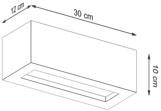 Sollux SL.0992 - Nástěnné svítidlo VEGA 1xE27/60W/230V 30 cm beton