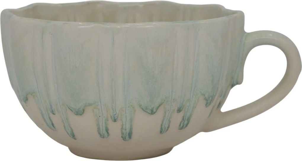 Porcelánový šálek se stékající glazurou New Bone China Green – Ø 11*6,5 cm