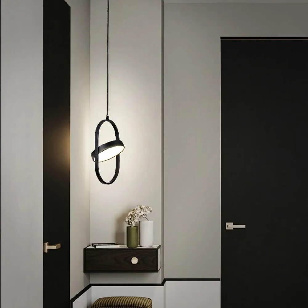 Toolight Toolight, LED závěsné svítidlo 18W, 4000K, APP1554-CP, černá, OSW-05662