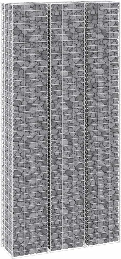 Gabionové vyvýšené záhony 3 ks 30 x 30 x 150 cm železo 151250