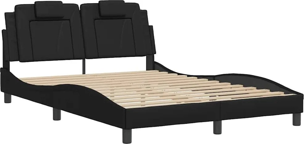 Rám postele Viana bez matrace černý 140x200 cm umělá kůže 3208096
