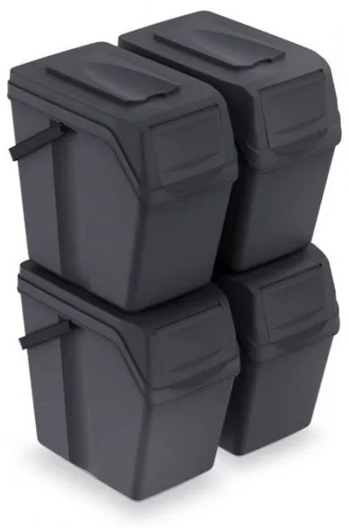 Set košů na tříděný odpad, 4 x 25 l