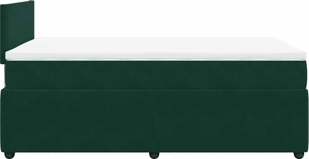Box spring postel s matrací tmavě zelená 120x190 cm samet 3289983