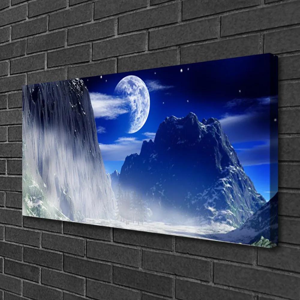 Obraz na plátně Hory Noc Krajina 120x60 cm