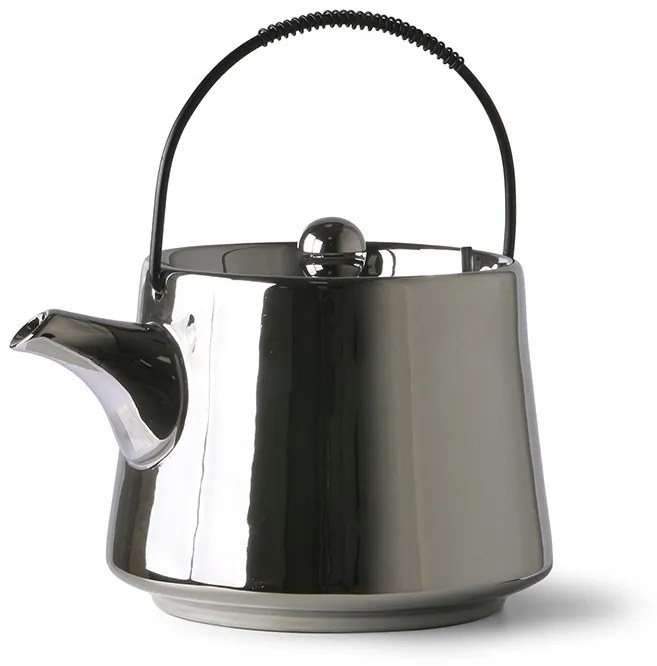 Stříbrná keramická ručně vyrobená konvička Bold & Basic - 0,7L
