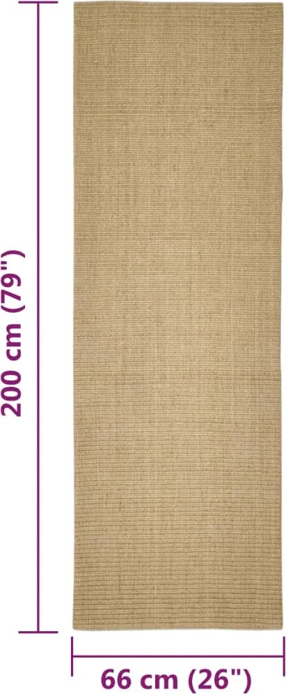 Sisalový koberec pro škrabací sloupek 66 x 200 cm 3203411