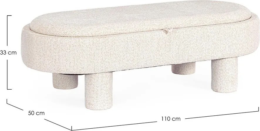 Taburet v přírodní barvě Talya – Bizzotto