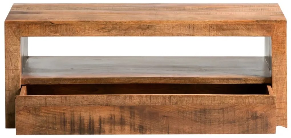 furniture-nabytek.cz - Masivní TV stolek Countryside z mangového dřeva, lakovaný, hnědý – 115×45×55 cm