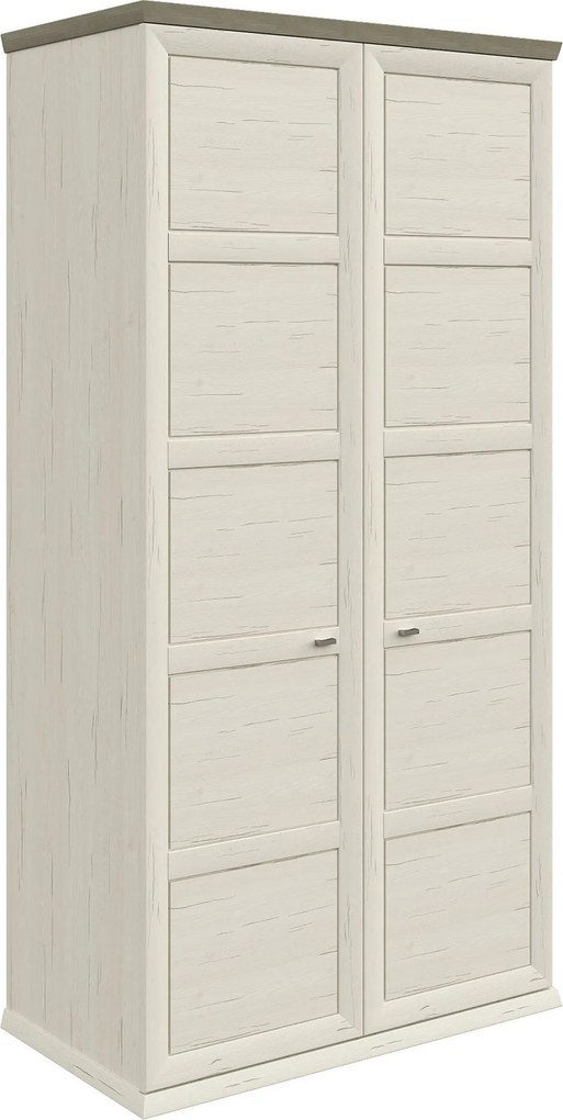XXXLutz ŠATNÍ SKŘÍŇ S OTOČNÝMI DVEŘMI, šedá, bílá, 104/209,5/60 cm Hom`in - Šatní skříně - 000003000136
