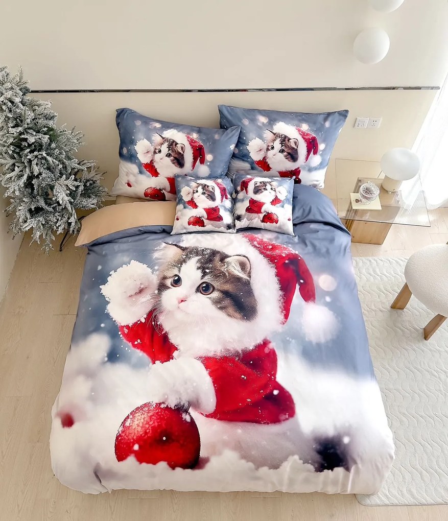 ✨ Vánoční povlečení TOP kočička