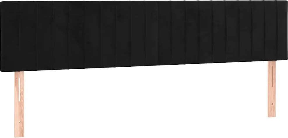 Box spring postel s matrací černá 200x200 cm samet 3131101