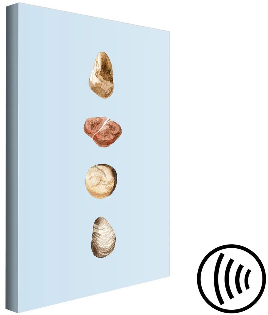 Obraz Poklady z cesty (1-dílný) svislý - horské a mořské kameny