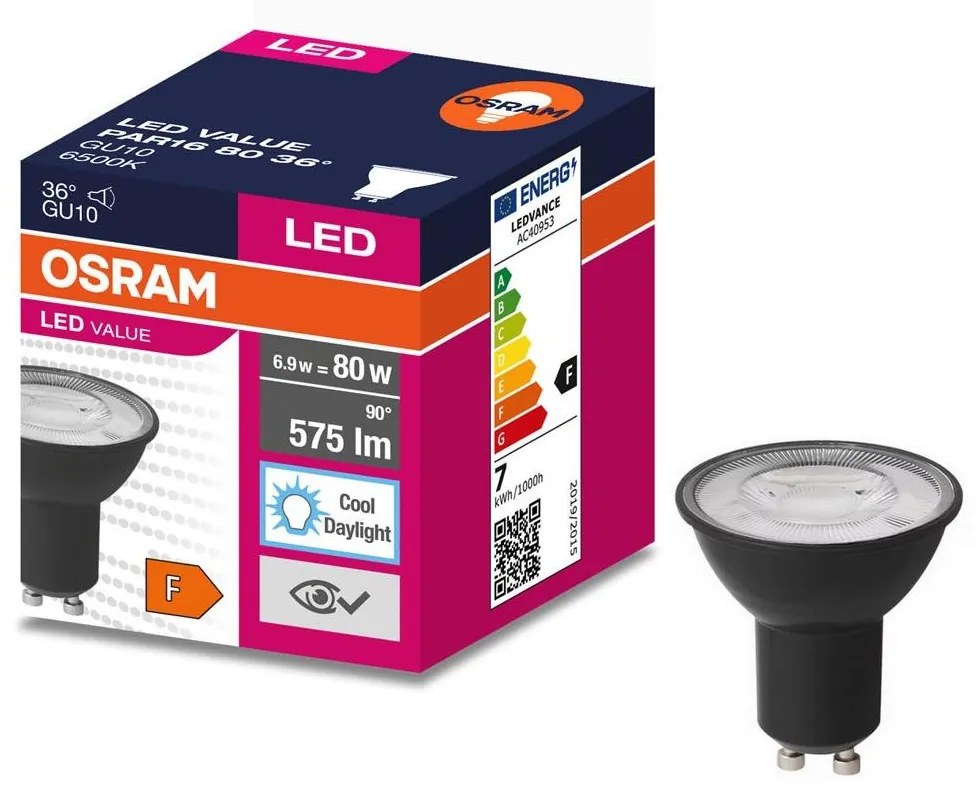 Ledvance | LED Žárovka VALUE PAR16 GU10/6,9W/230V 4000K 36° - Ledvance | P225233