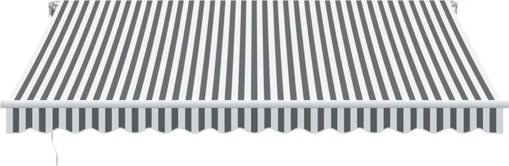 Automatická zatahovací markýza s LED antracit a bílá 400x350 cm 3215795
