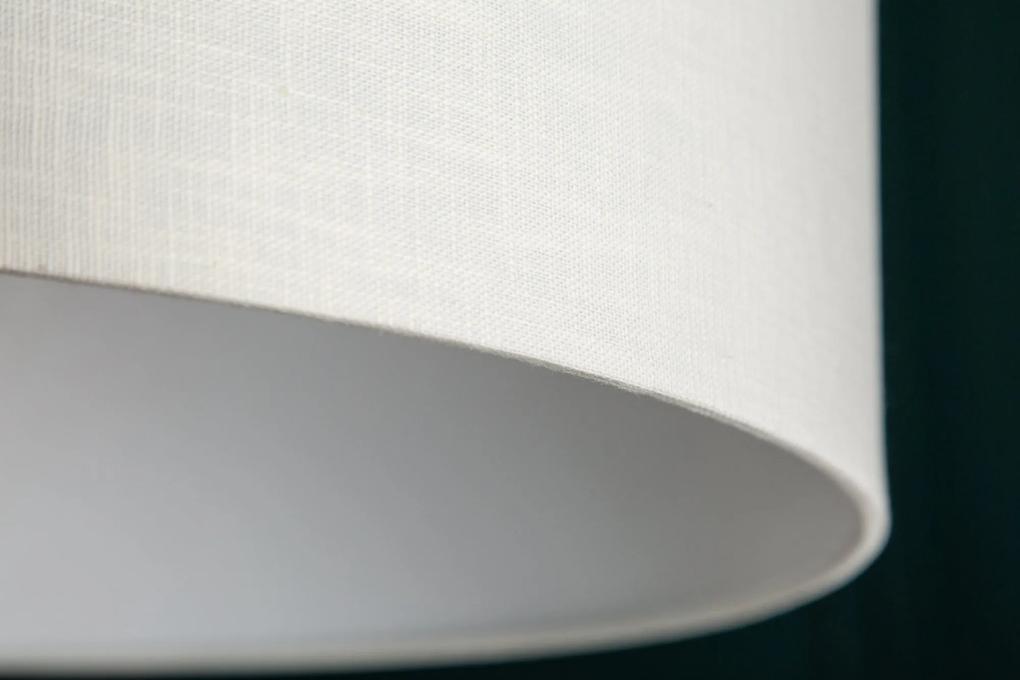 Invicta Interior Designová kovová stojací lampa bílá - Boro