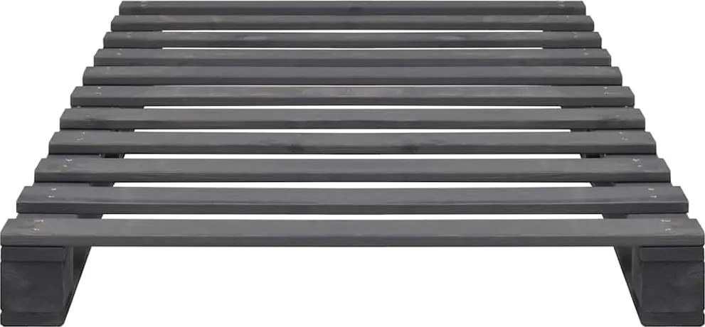 Rám postele z palet šedý masivní borovice 90 x 200 cm 285248