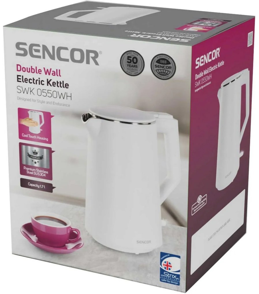 Sencor SWK 0550WH varná konvice, bílá