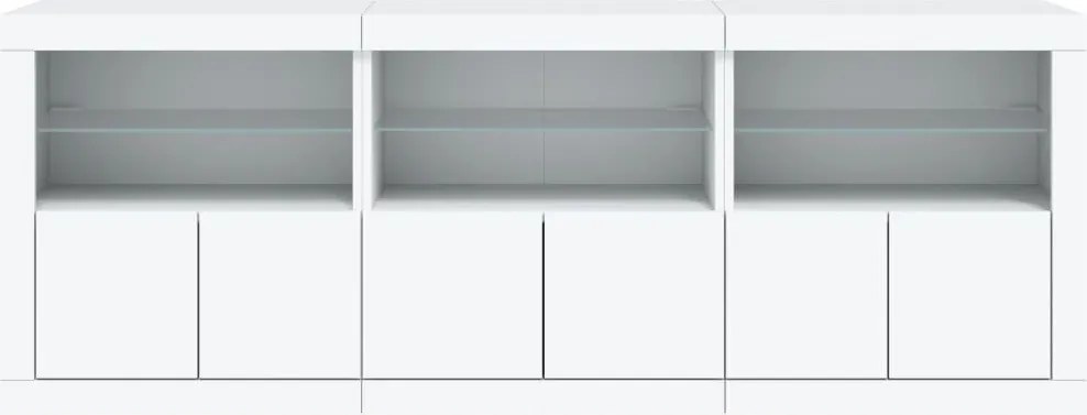 Příborník s LED osvětlením bílý 181,5 x 37 x 67 cm 3209002