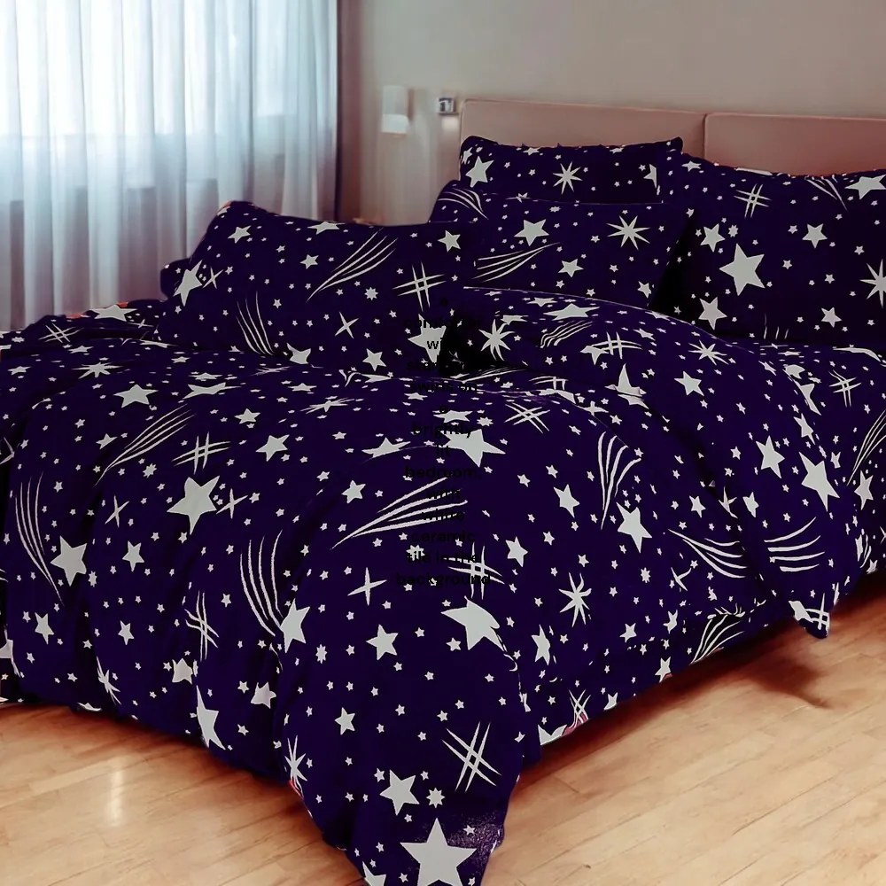 Jemné mikroplyš povlečení Homa TORELA BLUE 3-dílná sada 140x200 cm