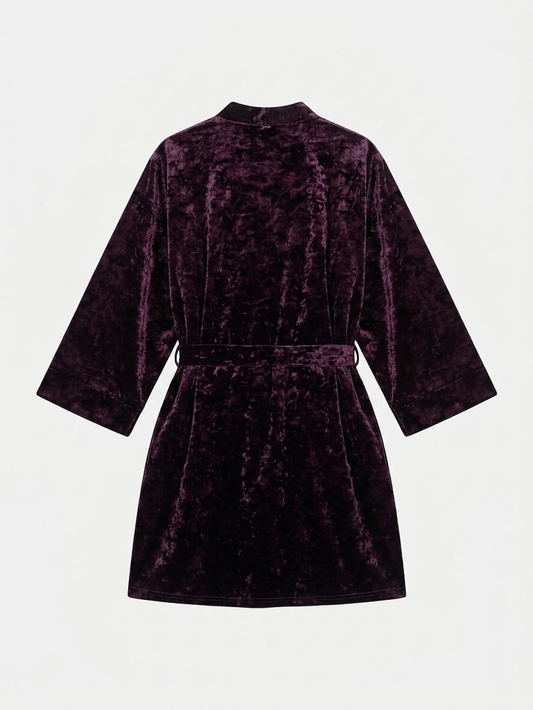 Sinsay - Jednobarevný kimono župan - burgundy