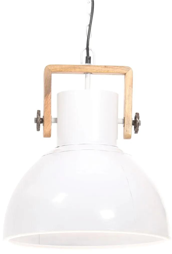 vidaXL Industriální závěsné svítidlo 25 W bílé kulaté 40 cm E27