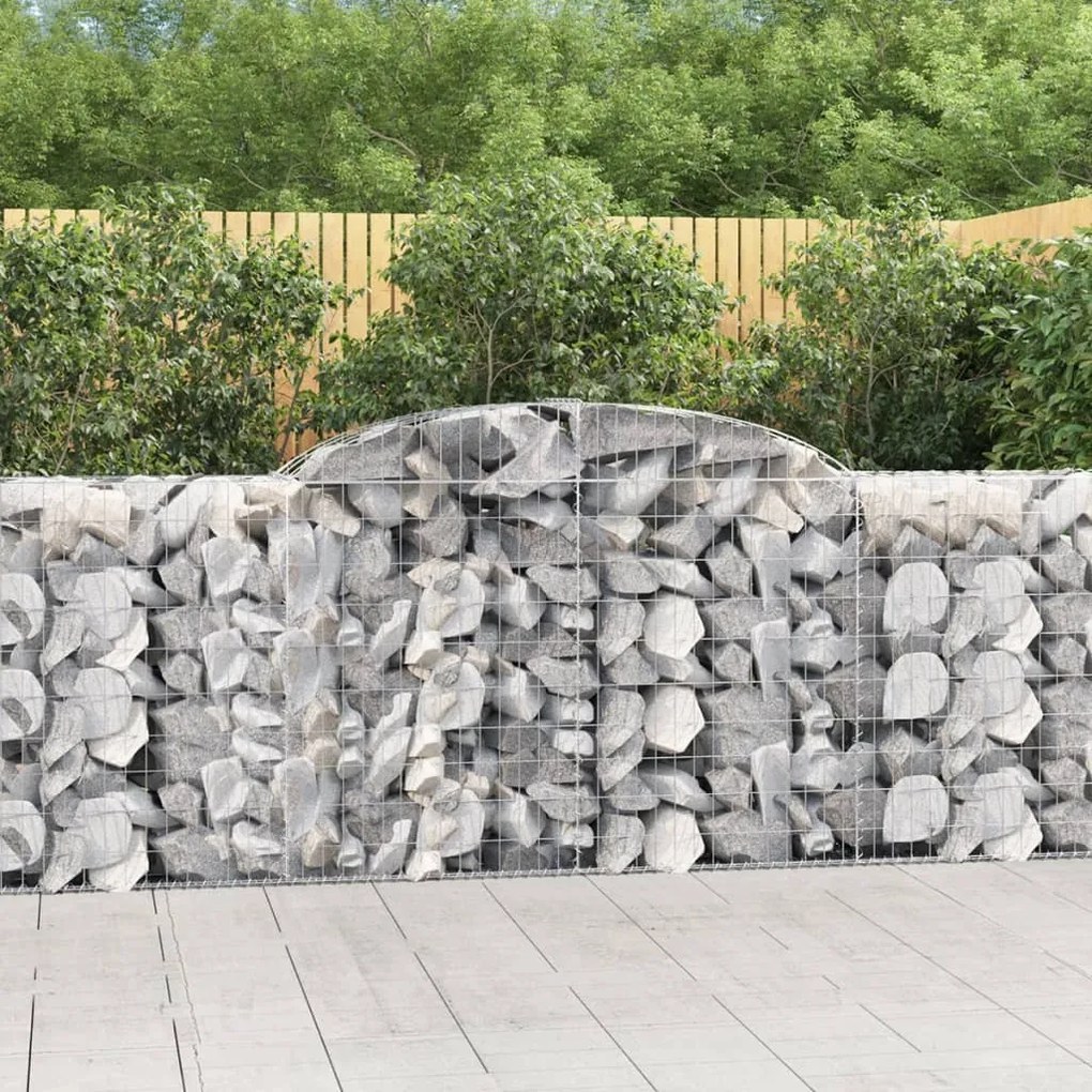 Klenuté gabionové koše 13ks 300x50x100/120cm pozinkované železo 3146712