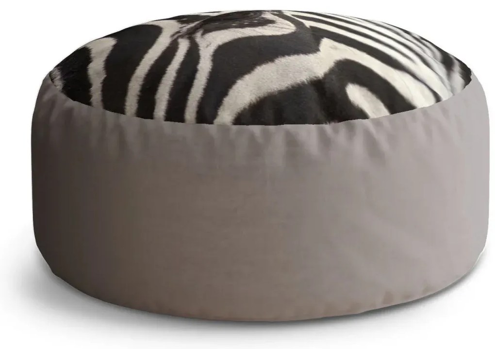 Sablio Taburet Circle Detail zebra: 38x48 cm