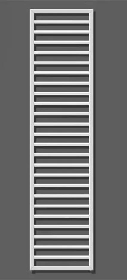 Zehnder Subway - Koupelnový radiátor 184x45 cm, rovný, středové připojení 5 cm, bílý lak SUB-180-045